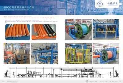 China New Energy Cable Extrusion Line 80m/min for 6mm-20mm Conductors with 30HP Motor and φ10mm-φ25mm Output for sale