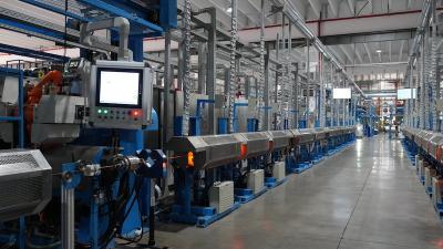 China 80m/min Silicone Rubber Wire Extrusion Line with 100kg/h Extrusion Volume for High-Temperature Cables for sale