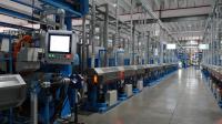 China 50rpm Screw Speed Silicone Wire Extrusion Line with 100kg/H Extrusion Volume for 0.35-10mm2 Conductor Specification for sale