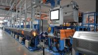 China 50rpm Screw Speed Silicone Wire Extrusion Line With Max 100m/min Line Speed And Silicone Rubber Insulation for sale