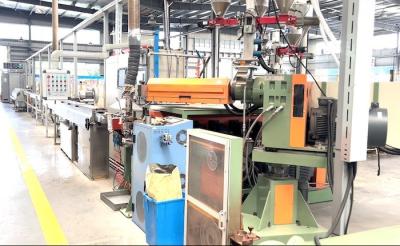 China PVC TPE Wire Extrusion Machine with Double Head Coiling - 1500m/min Speed & Multiple Screw Sizes from Φ35-150mm for sale