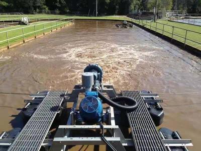 China Stainless Steel Push Flow Mixing Sewage Aerator Adjustable Angle For Wastewater for sale