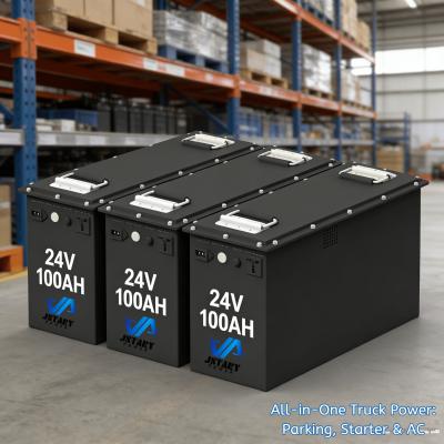 China Maintenance-Free 24V 100AH Diesel Truck Parking Battery - IP65 Waterproof & Lightweight for sale
