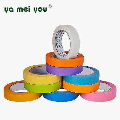 China High Temperature Resistant Crepe Paper Tape Automotive Coated Paper Tape Easy Peel for sale