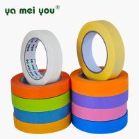 China High Temperature Resistant Crepe Paper Tape Automotive Coated Paper Tape Easy Peel for sale
