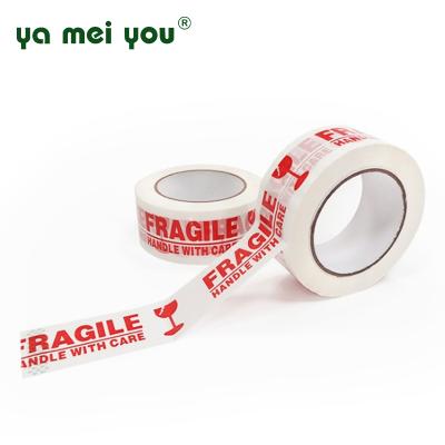 China 42mm Width BOPP Printing Tape Fragile Printed Tape For Carton Sealing Protection for sale