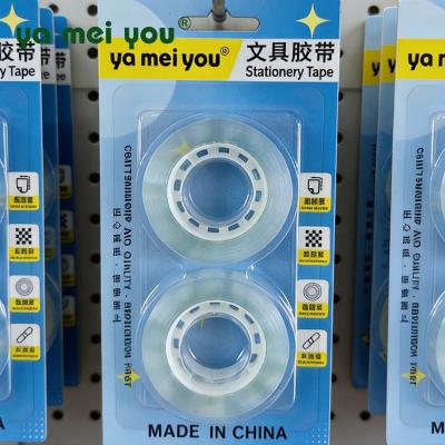 China Blister Pack Ultra Clear BOPP Stationery Tape Small Adhesive Tape for sale