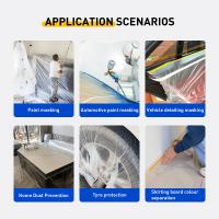 China 55cm PE Protective Masking Film For Painting Dustproof Waterproof Disposable Plastic Film for sale