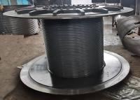 China Large Crane Winch Drum With Lebus Grooves Winding Cable Rope Automatic Row for sale