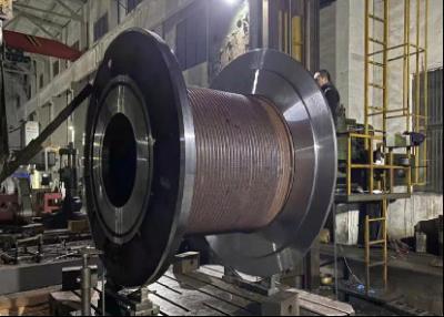 China Lbs 0.1-0.5 Inch Grooved Winch Drum For Tower Crane for sale