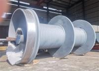 China 80mm Rope Diameter Lebus Grooved Drum 2500mm Length Steel For Shipyard for sale