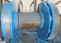 China 1-30 Tons Electric Winch Parts Steel Cable Drum With Lebus Grooved Sleeves for sale