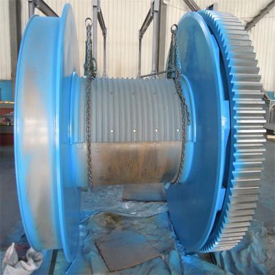 China Alloy Steel Lebus Winch Drum High Performance Cylinder With Gear Ring for sale