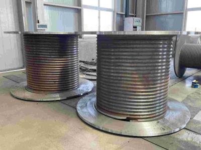 China Customizable Lebus Sleeve Folding Line Rope Groove Or Spiral Groove Winch Drum Carbon Steel for sale