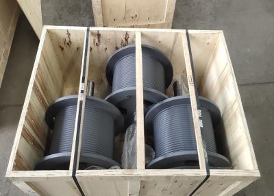 China Anti Corrosion Coated Lebus Grooved Cable Winch Drum For Heavy Duty Oil / Gas Handling for sale