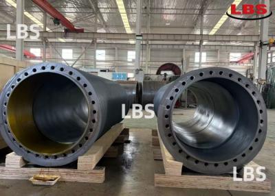 China Heavy Duty Q355B Steel LBS Grooved Winch Drum Left Right Hand 80° Lebus Rope Spooling  For Marine Hoist for sale