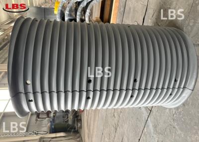 China 26mm Wire Rope Left-Handed 80°  Lebus Groove Drum Sleeve Welded Ramps Zinc-Rich Primer Coated LBS Liner for sale