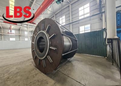 China Heavy-duty Grooved Winch Drum Welded Connection Designed For Cranes for sale