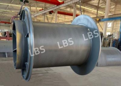 China Double‑Folded Lebus Grooved Winch Drum for Neat Multi‑Layer Wire‑Rope Spooling for sale
