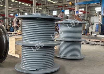 China Bolted-on 60° Folded Lebus Grooved Double Drum for 24mm Wire Rope for sale