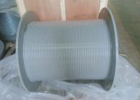 China Lebus Grooved Steel Cable Drum , Rope Winch Drum High Polymer For Lifting for sale