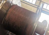 China Large Crane Fittings Main Parts Grooved Winch Drum Alloy Steel Q335b for sale
