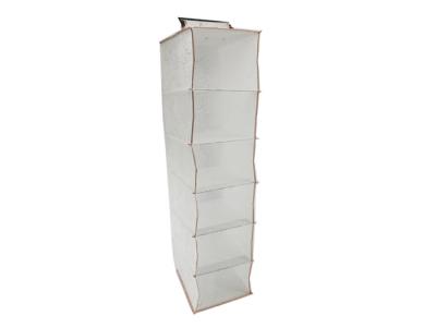 China White 6 Shelf Hanging Organizer , Hanging Closet Sweater Organizer for sale