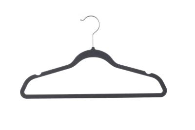China 360 Degree Slim Velvet Hangers , Non Slip Slim Flocked Hangers for sale