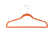 China 20 Inch Nonslip Kids Flocked Hangers Compact Light Weight for sale