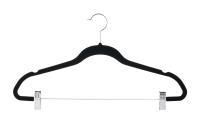 China Trouser Metal Clips Slim Velvet Hangers Multipurpose for sale