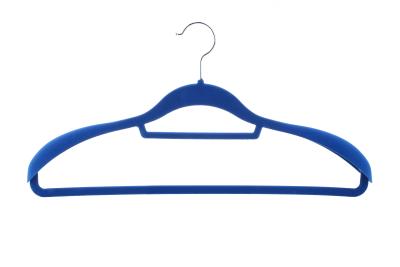 China Gold Hooks Slim Velvet Hangers , Velvet Covered Coat Hangers for sale
