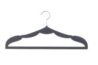 China Raised Shoulders 44.5cm Velvet Space Saving Hangers for sale