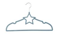 China Star Shaped Ultra Thin Velvet Space Saving Hangers for sale