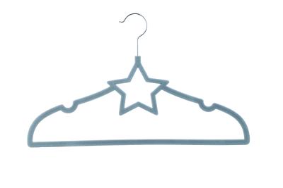 China Star Shaped Ultra Thin Velvet Space Saving Hangers for sale