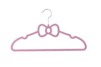 China Contoured Shoulder Anti Slip Hanger , Pink Velvet Coat Hangers for sale