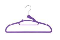 China Notched No Trace ABS Flock Velvet Anti Slip Hanger for sale