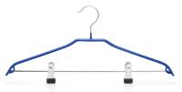 China Multifunctional Straight Shoulders Thick Wire  Chrome Wire Hangers for sale
