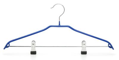 China Multifunctional Straight Shoulders Thick Wire  Chrome Wire Hangers for sale
