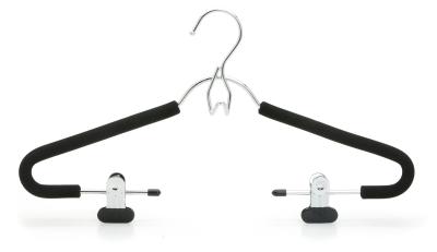 China Portable Chrome Wire Hangers , Stainless Steel Wire Hangers With Adjustable Clips for sale