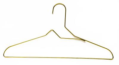 China Gold Space Saving Stainless Steel Thin Metal Hangers for sale