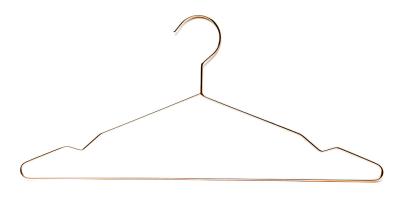 China Light Weight Anti Slip 42cm Chrome Metal Wire Hangers for sale