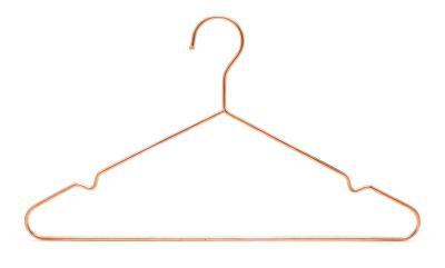 China Wrinkle Free Copper Plated Metal Wire Coat Hangers for sale