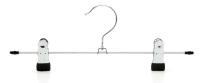 China 33cm Metal Pant Hangers With Clips for sale