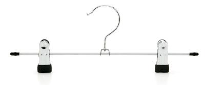 China 33cm Metal Pant Hangers With Clips for sale