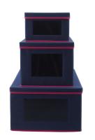 China 40cm Collapsible Storage Bins With Lid , Collapsible Storage Boxes With Windows for sale
