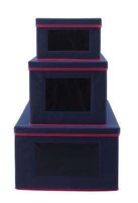China 40cm Collapsible Storage Bins With Lid , Collapsible Storage Boxes With Windows for sale