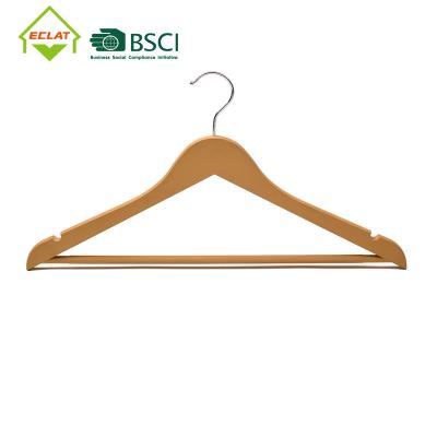 China Thick Heavy Duty Plastic Hangers 44.5x23cm Wood Like for sale