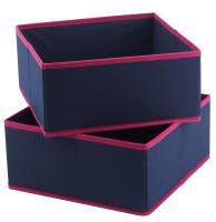 China 11 Inch Collapsible Storage Bins , 2 Piece Foldable Cloth Storage Box for sale