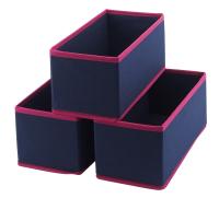 China 28x14x13cm 3 Pack Collapsible Storage Bin For Home Organization for sale