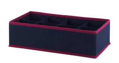 China Blue 8 Cell Foldable Drawer Organizer , Foldable Closet Underwear Organizer for sale